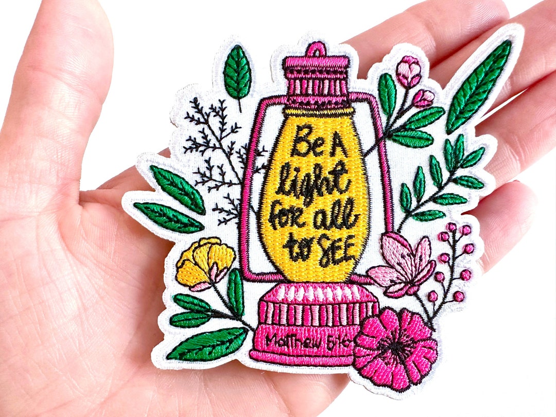 Be A Light for All to See Iron-on Patch | Matthew 5:16 Patch ...