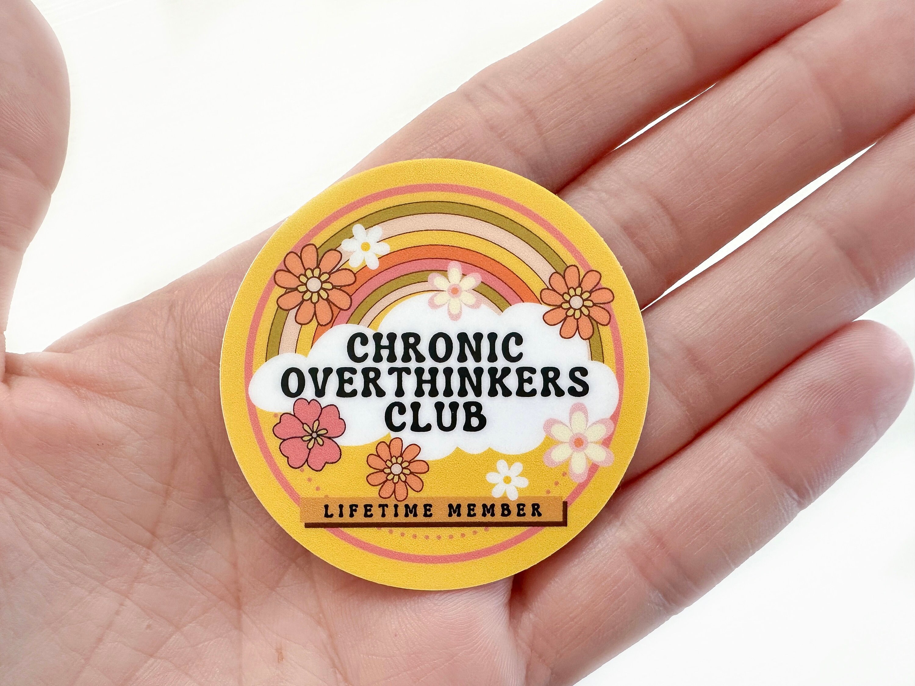 Chronic Overthinkers Club Sticker | Waterproof Sticker | Mental Health ...