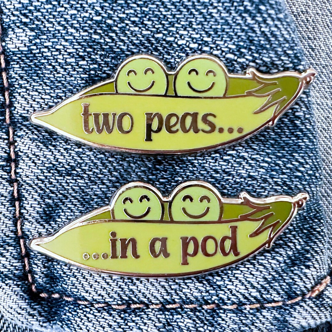 Two Peas in A Pod Hard Enamel Pin Set | Best Friend Pins | Best Friend ...