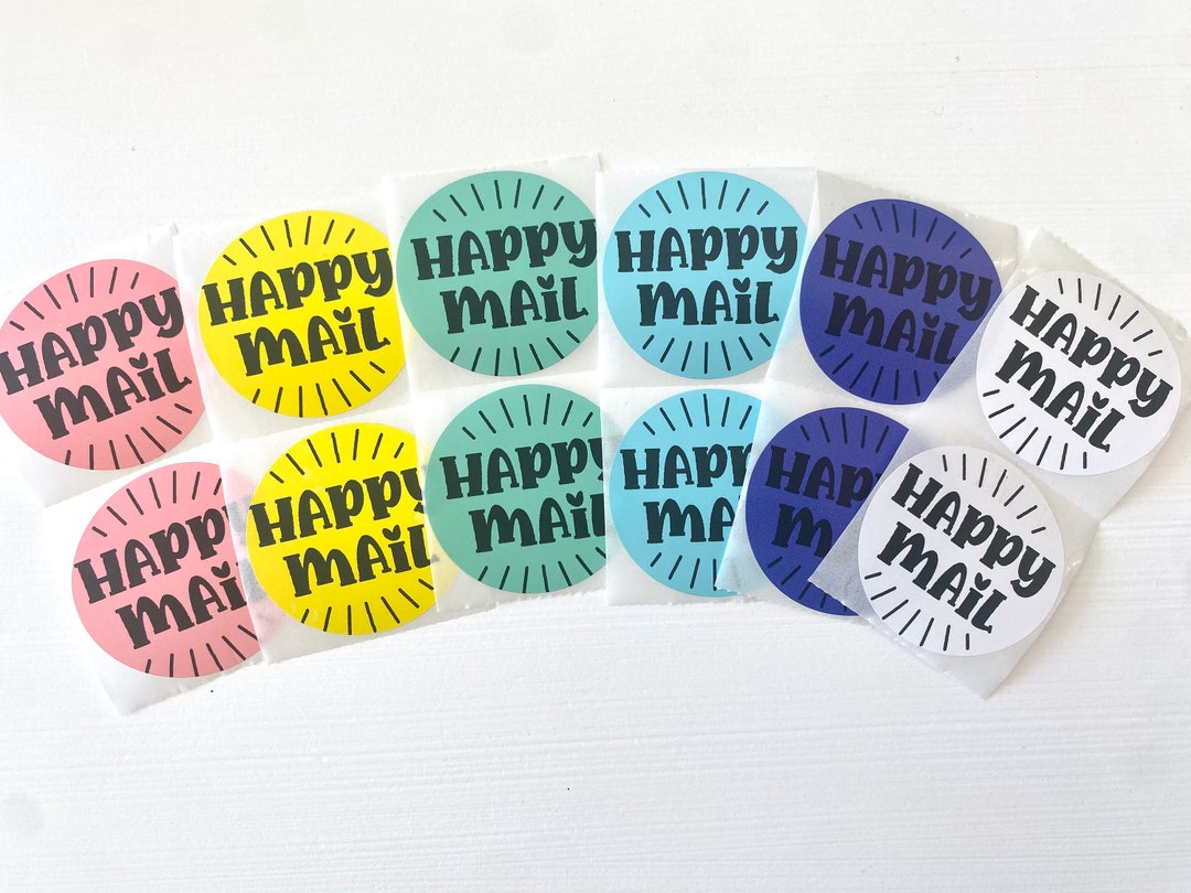 Happy Mail Sticker | Packaging Stickers | 2" Sticker | Thermal Sticker ...