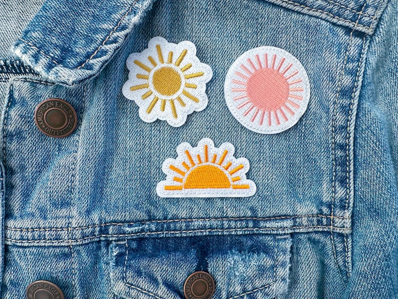 Sunrise Embroidered Iron-on Patch | Sunset Patch | Sun Patch | Hippie ...