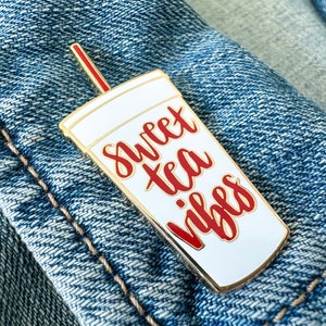 Sweet Tea Vibes Enamel Pin | Sweet Tea Lover | Hard Enamel Pin | Lapel ...