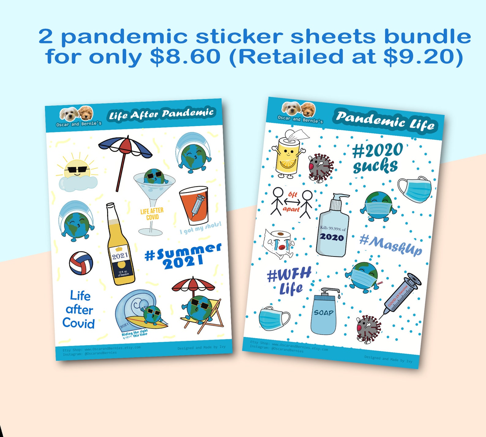 Pandemic Time Capsule Sticker Sheet Life During Covid | Etsy