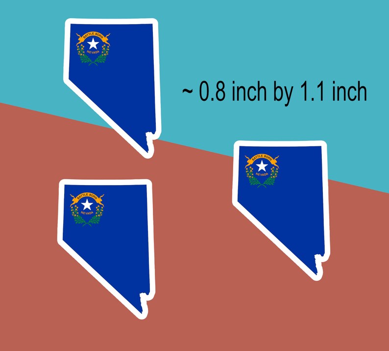 Nevada Flag Map Stickers: Glossy Journal Stickers (25 Ct) - Etsy