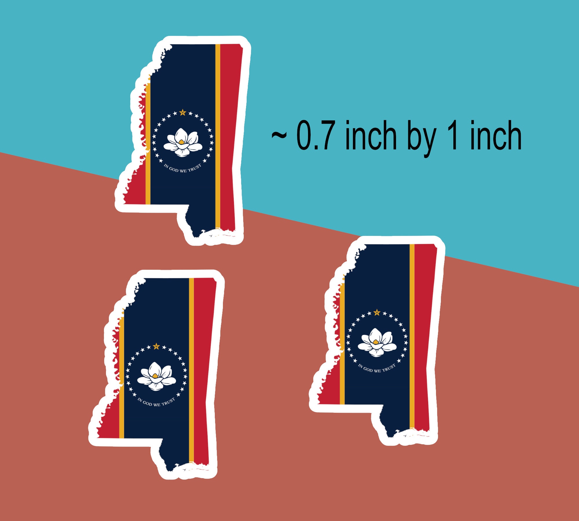 Mississippi Map-shaped Flag Sticker Sheet Mississippi Flag Envelope ...