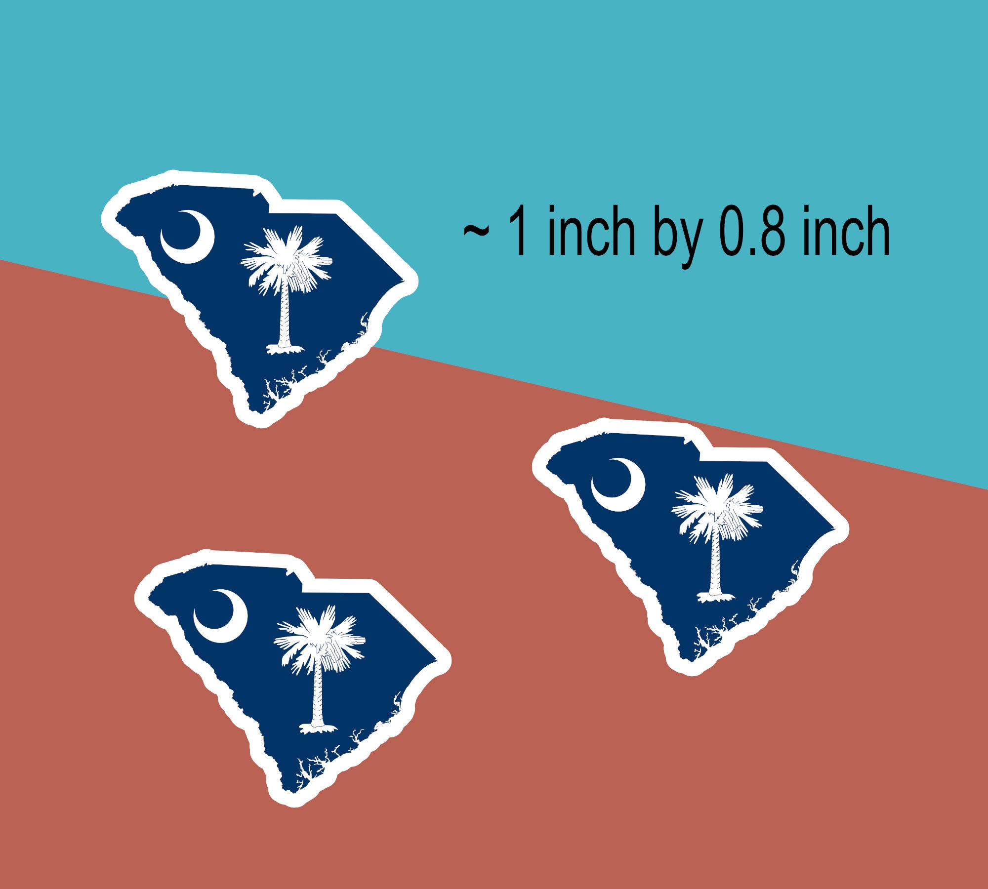 South Carolina Map-shaped Flag Sticker Sheet South Carolina Flag ...