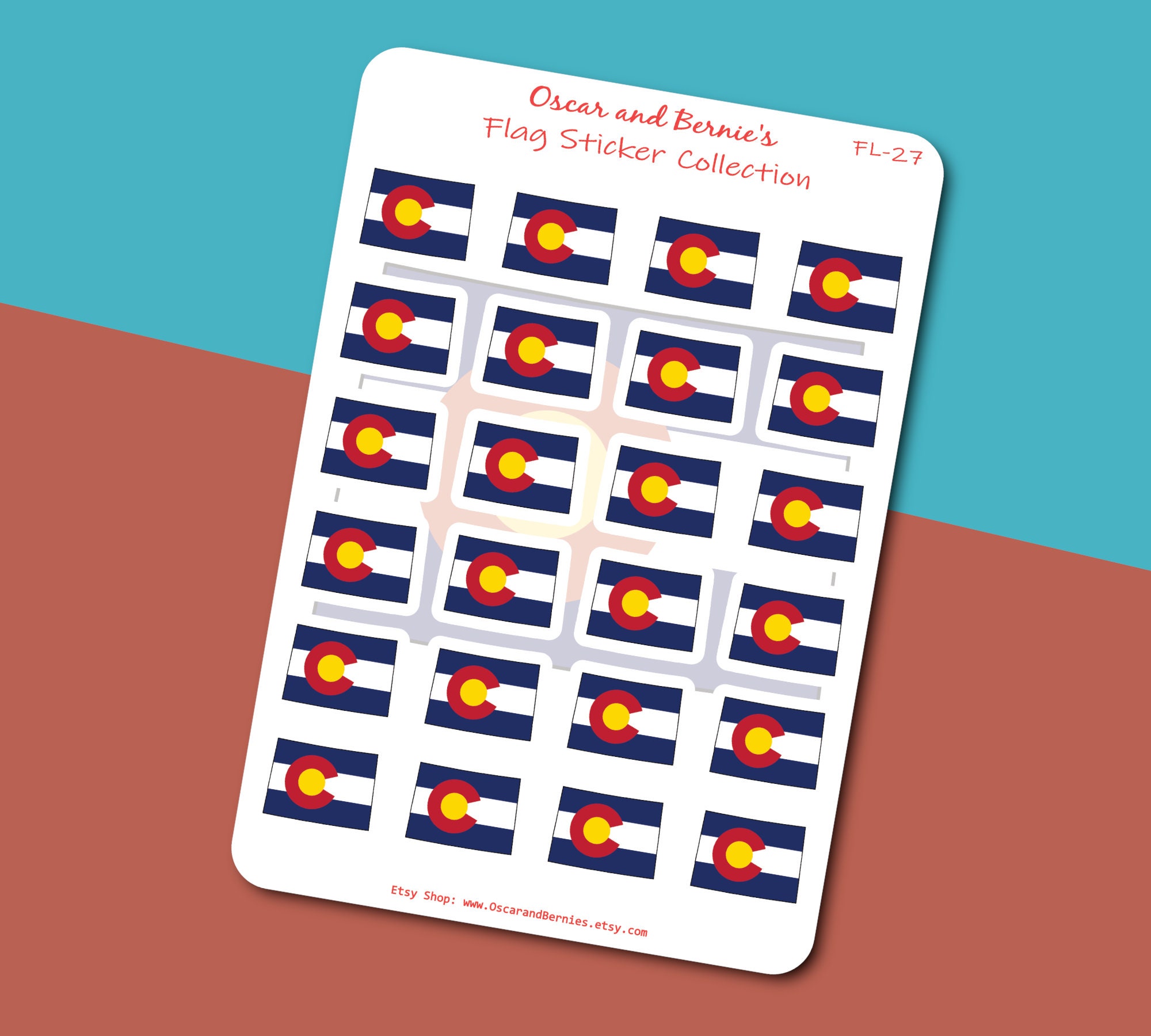 Colorado Map-shaped Flag Sticker Sheet Colorado Flag Envelope Journal ...