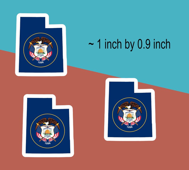 Utah Map-shaped Flag Sticker Sheet Utah Flag Envelope, Journal 25 ...