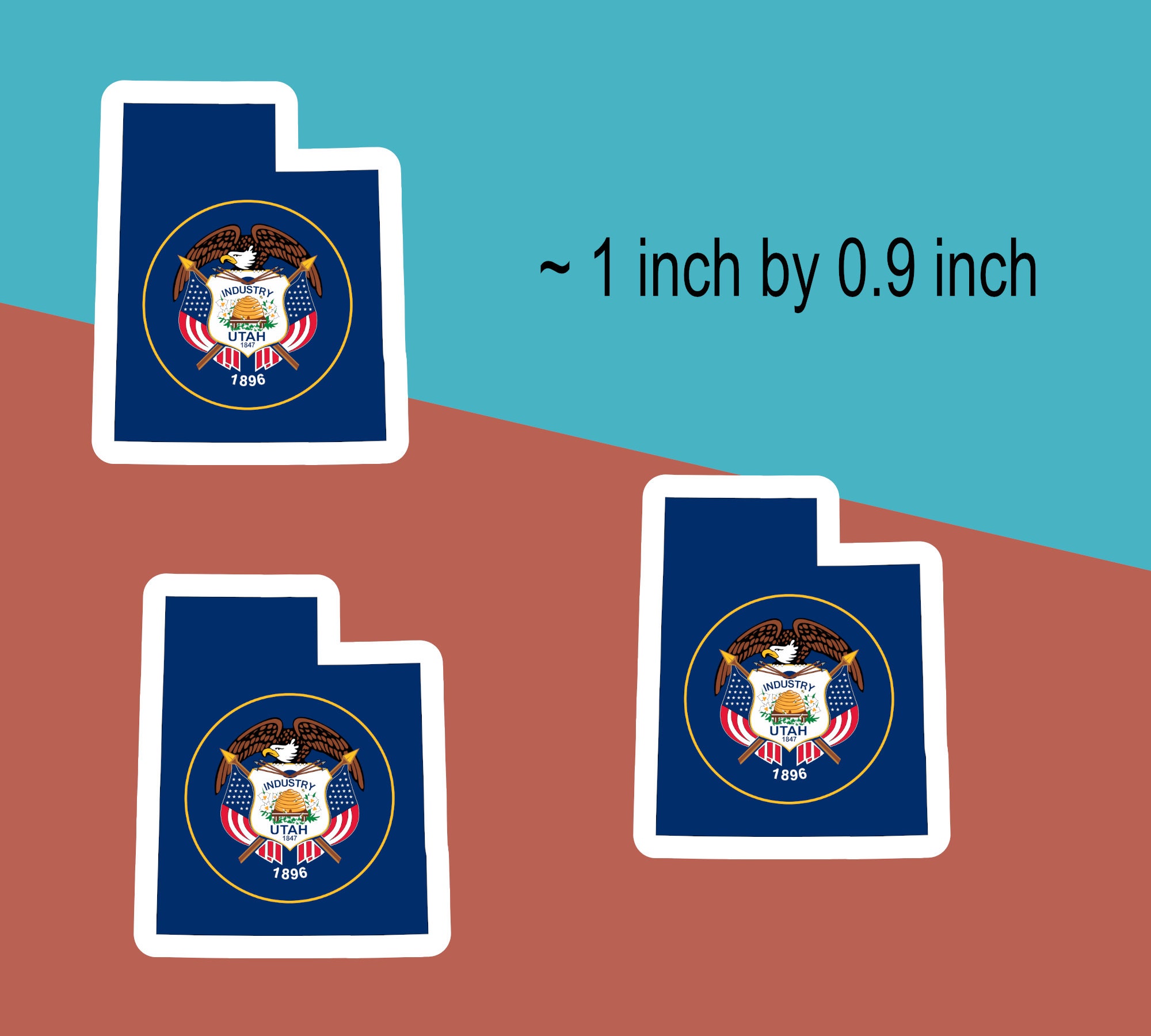 Utah Flag Map Stickers: Glossy State Pride Decals (25 Pack) - Etsy