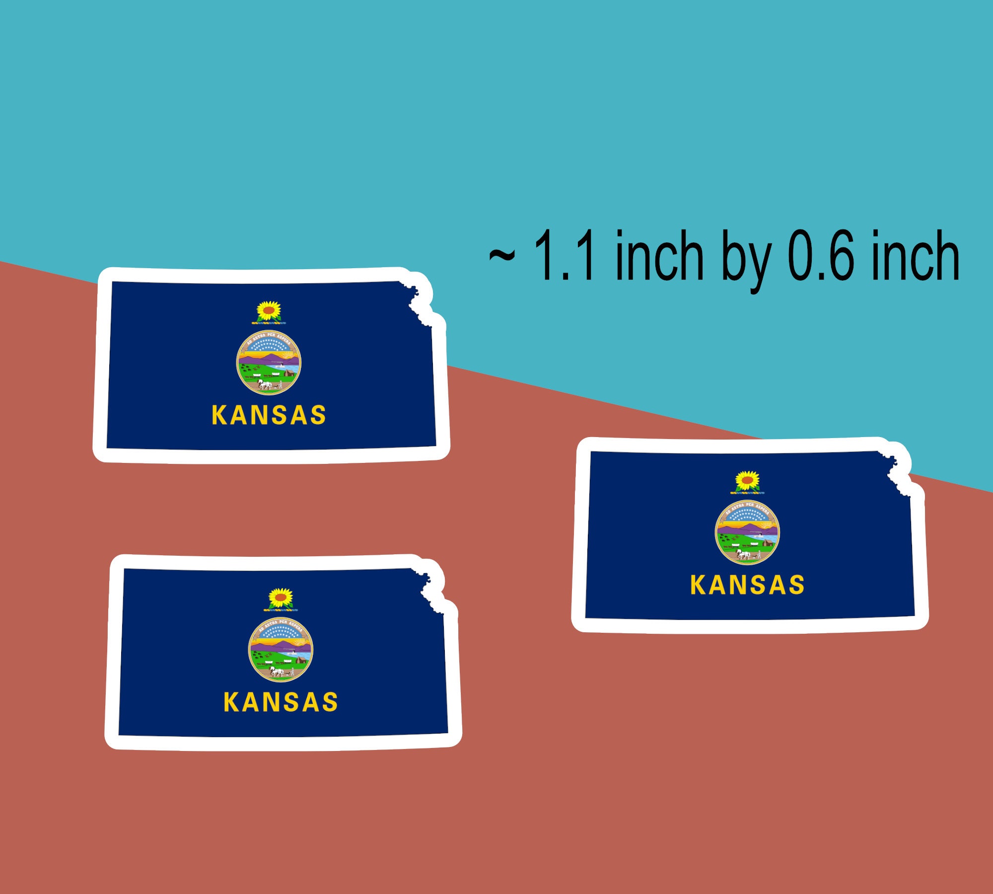 Kansas Map-shaped Flag Sticker Sheet Kansas Flag Envelope, Journal 28 ...
