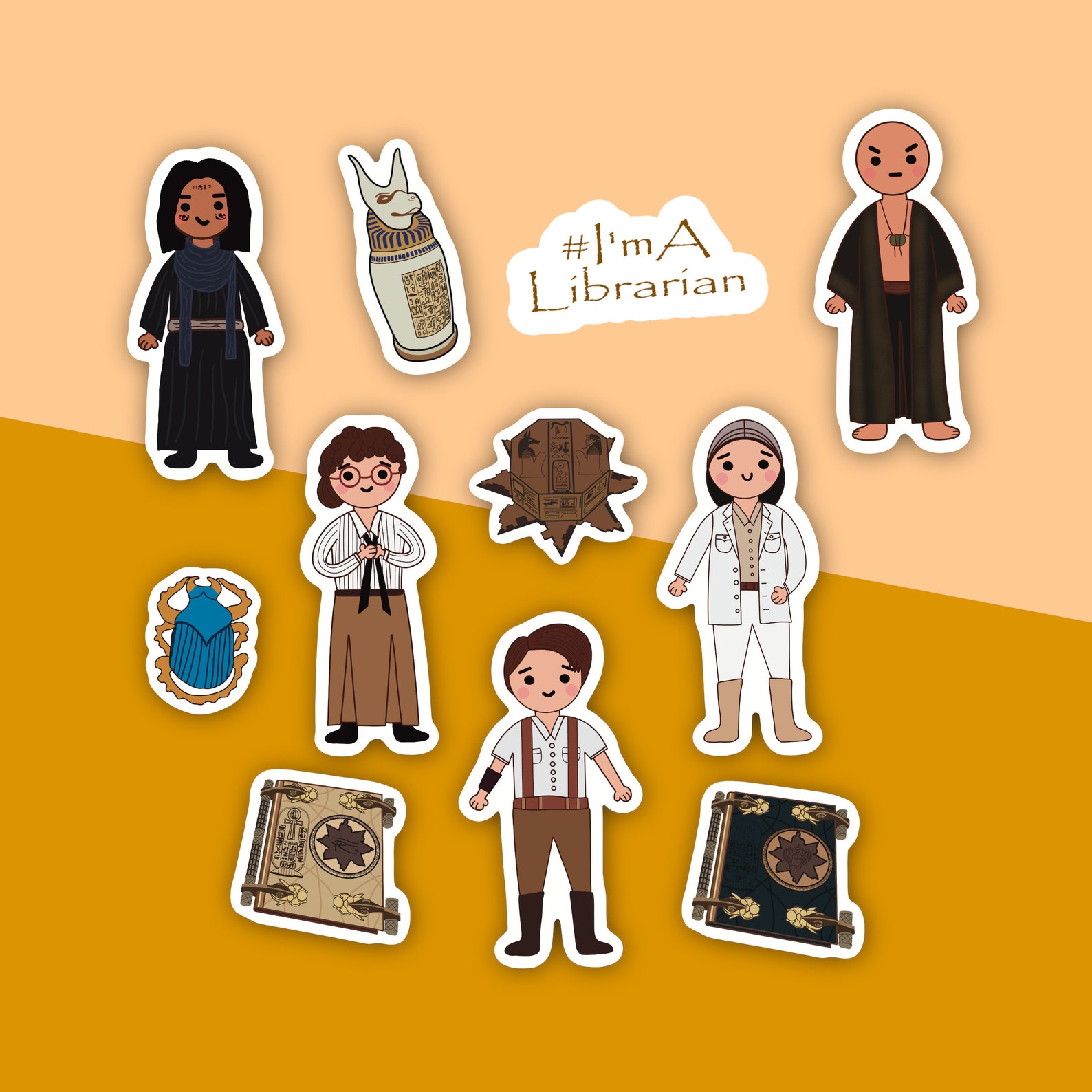 The Mummy 1999 Cartoony Characters Sticker Sheet the Mummy - Etsy