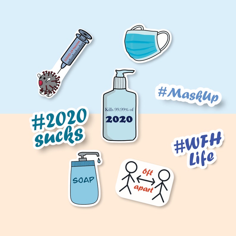 Pandemic Time Capsule Sticker Sheet Life During Covid - Etsy