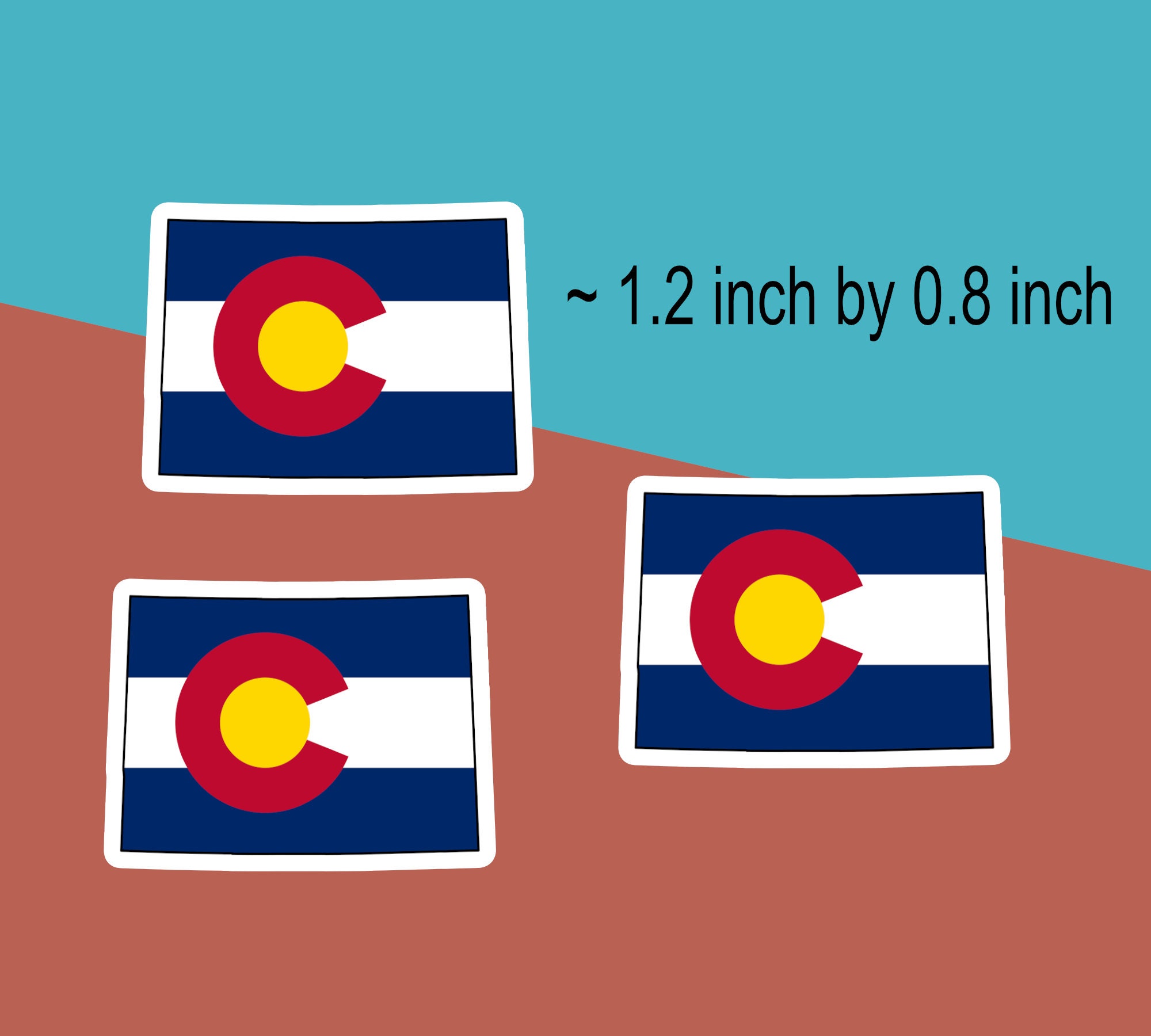 Colorado Map-shaped Flag Sticker Sheet Colorado Flag Envelope Journal ...