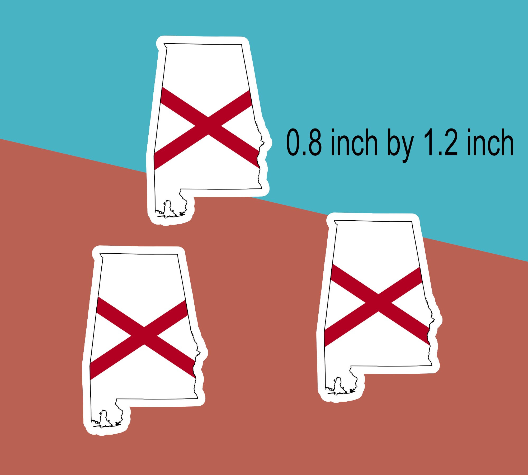 Alabama Map-shaped Flag Sticker Sheet | Alabama Flag| Envelope ...