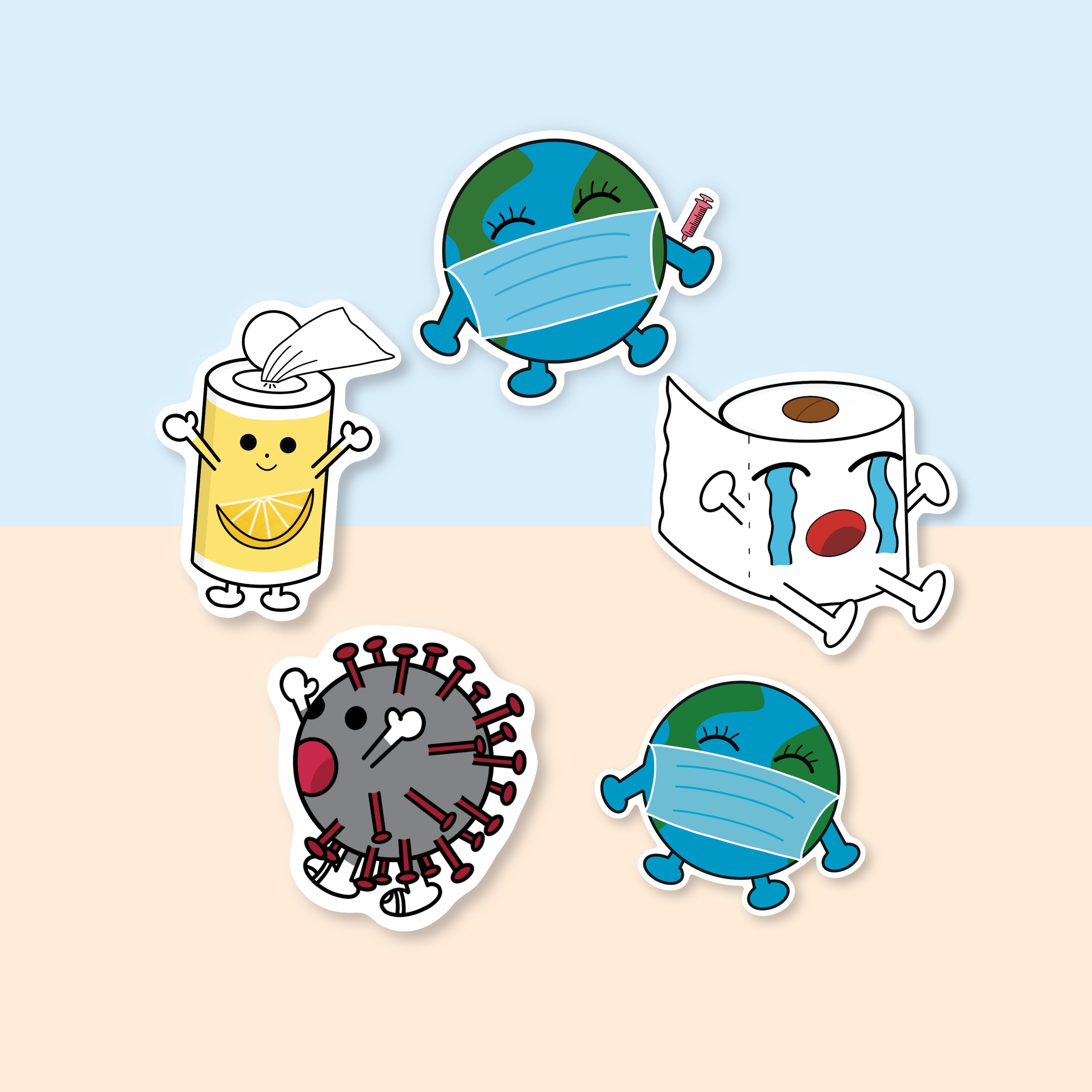 Pandemic Time Capsule Sticker Sheet Life During Covid - Etsy