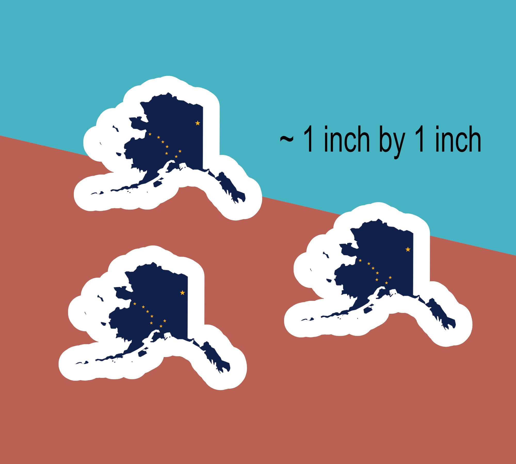 Alaska Map-shaped Flag Sticker Sheet Alaska Flag Envelope Journal 24 ...