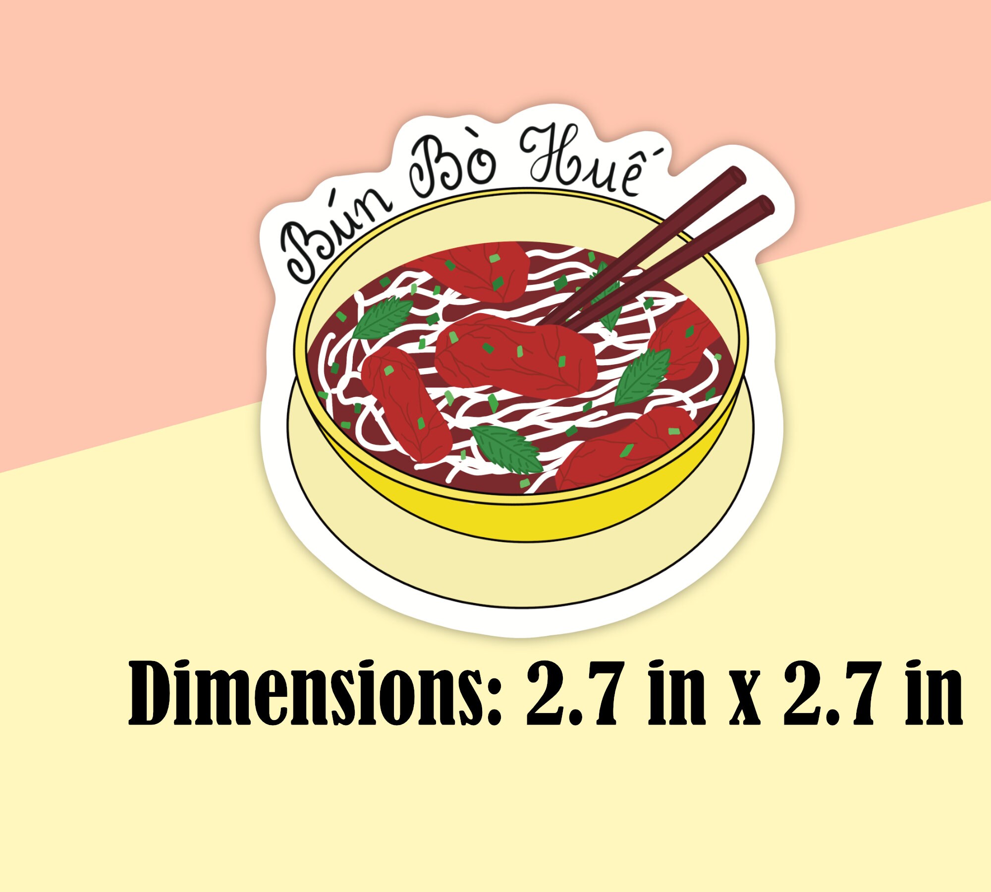 Vietnamese Foodies Sticker Pack Asian Food Stickers 5 Individual Die ...