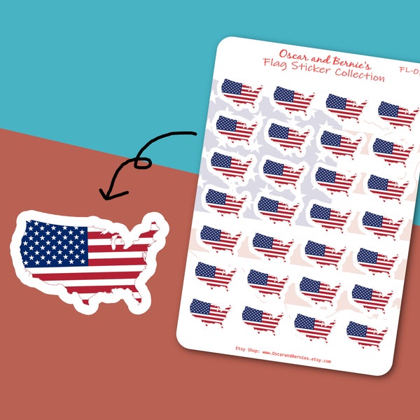Mini Flag Stickers - Etsy