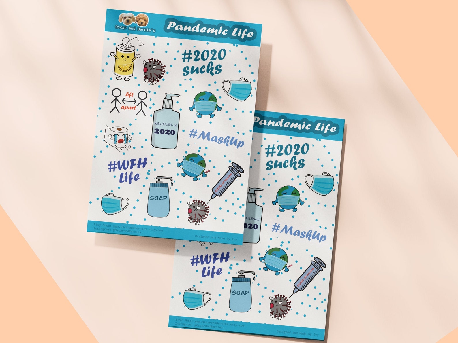 Pandemic Time Capsule Sticker Sheet Life During Covid - Etsy