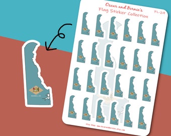 Delaware Map Flag - Etsy