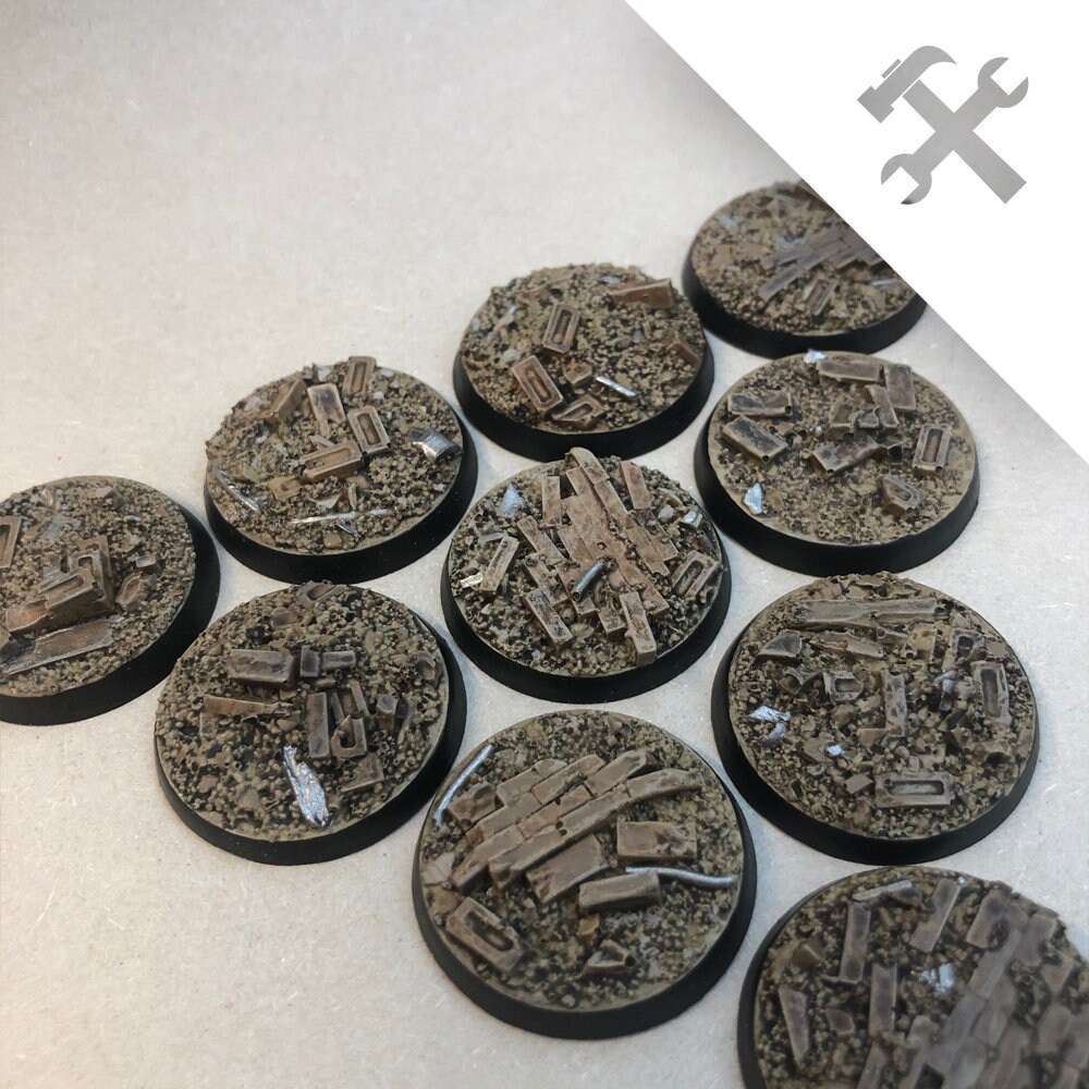 32mm Resin Rubble Bases X 10 Set Ideal for Warhammer 40K - Etsy