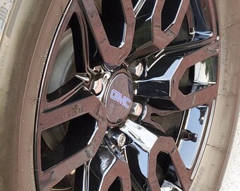 4 Caps 4 metal stickers 1mm wheel center caps hub Rims fit most wheel ...