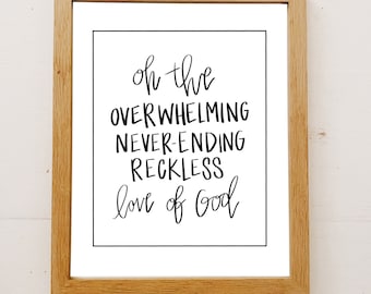 Reckless Love PNG Clipart Religious Quote Printable File - Etsy
