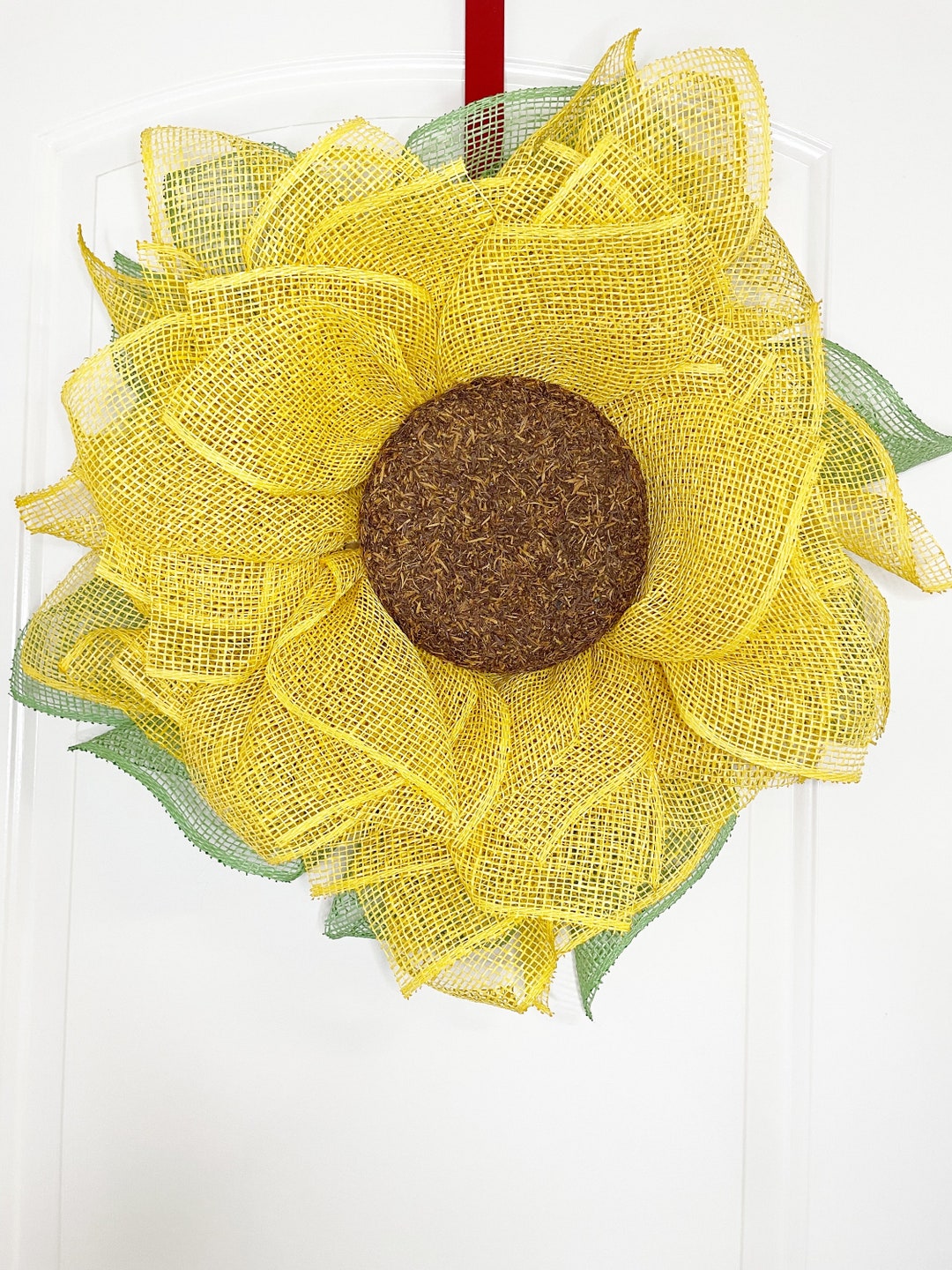 Sunflower Wreath Kit Polyburlap Flower Kit - Etsy