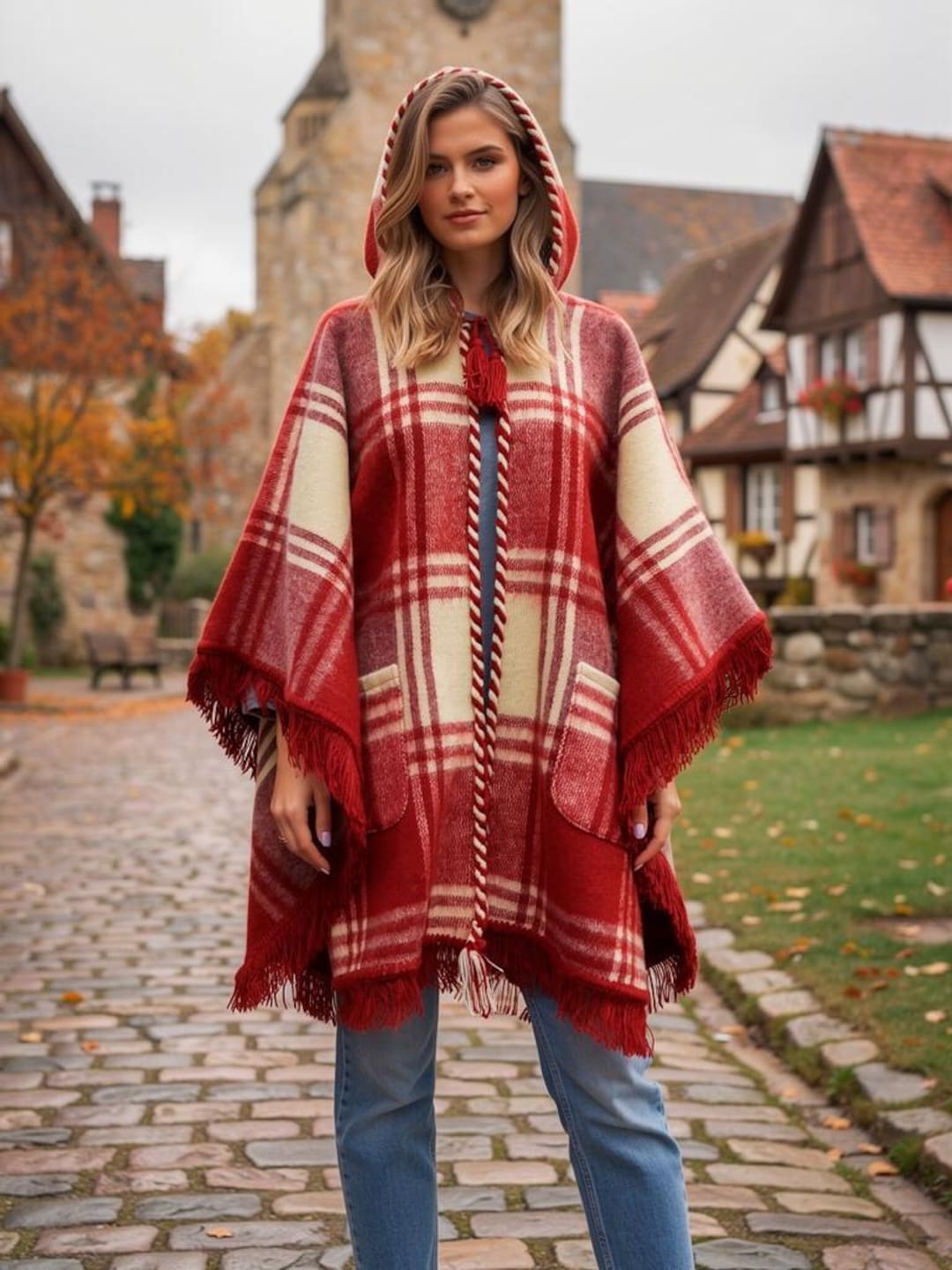 Heavyweight Alpaca Wool Poncho - Etsy