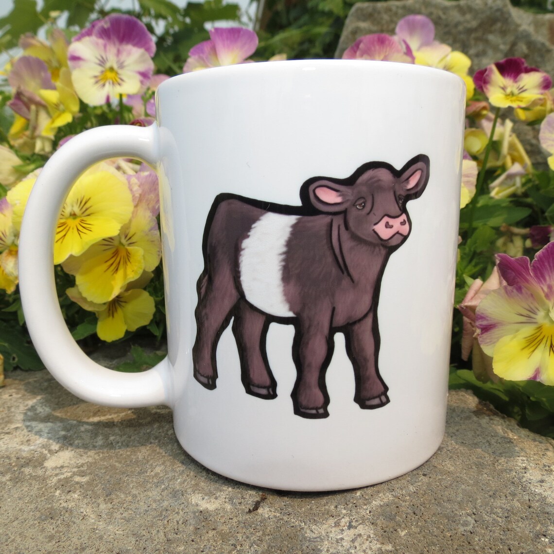 Belted Galloway Calf Coffee Mug. Gift for Cow Lovers, Vet Techs, 11oz ...