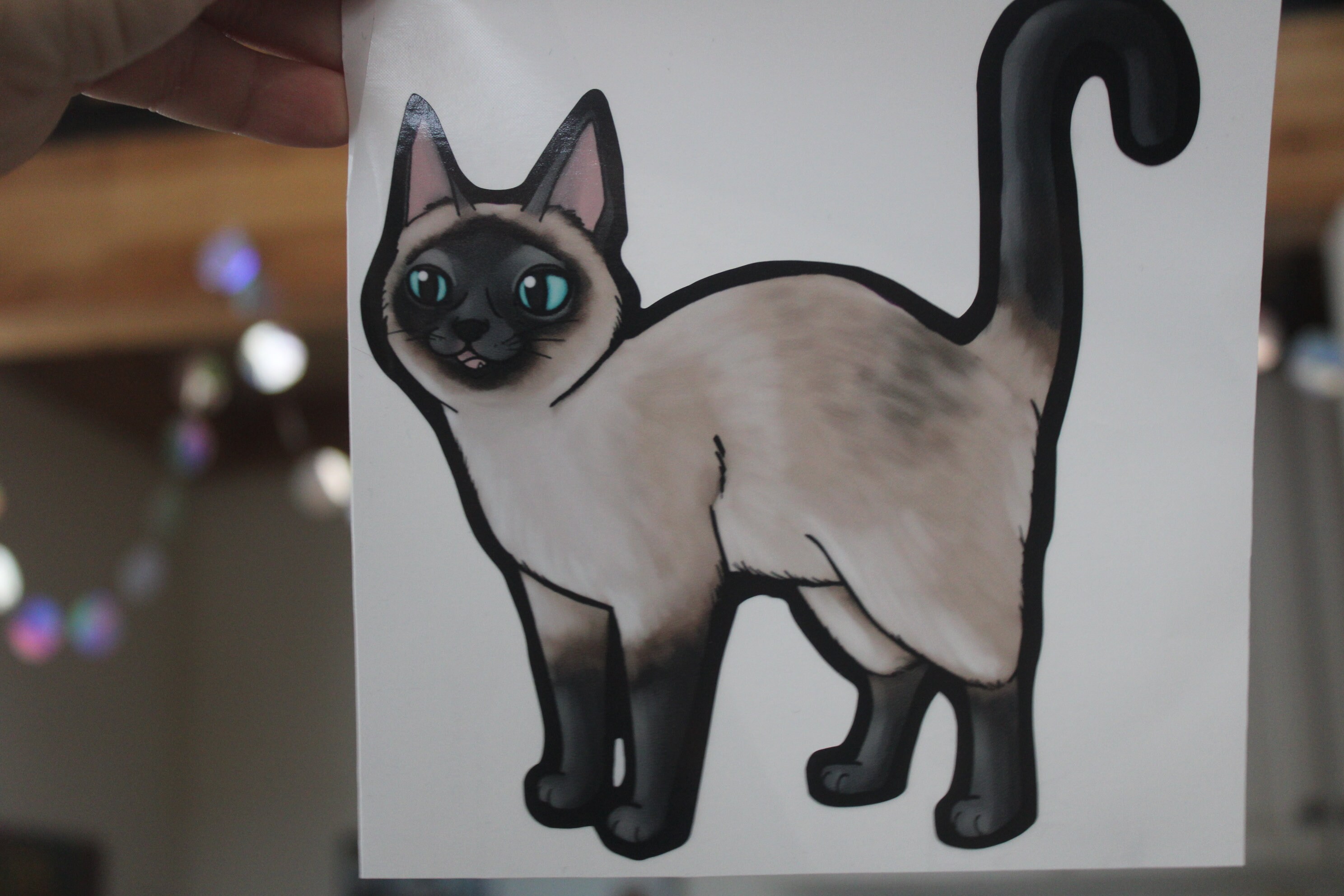 Siamese Cat Vinyl Sticker for Cars, Trucks, Laptops: Gift for Cat ...
