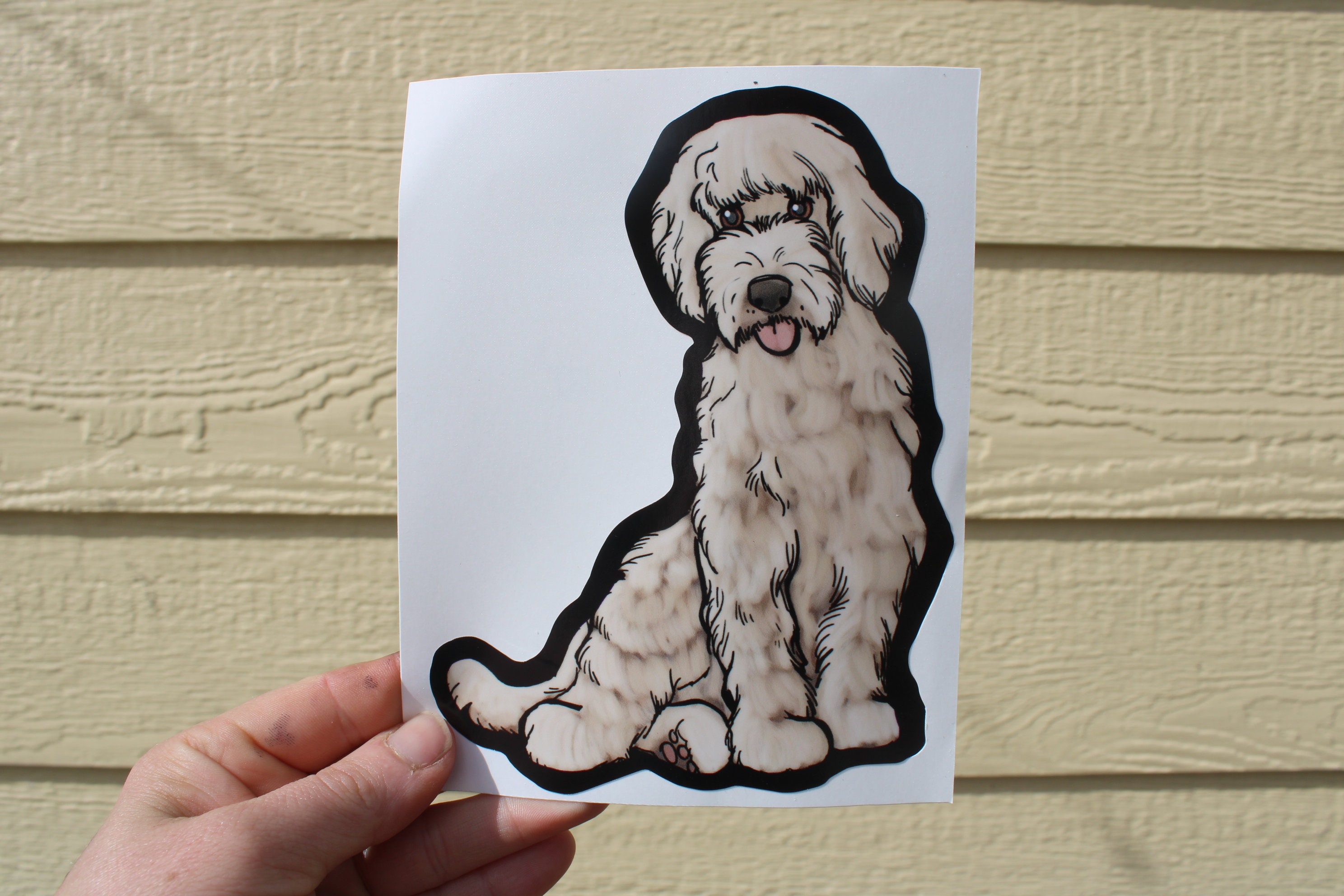 Goldendoodle Vinyl Sticker for Cars, Trucks, Laptops: Gift for Dog ...