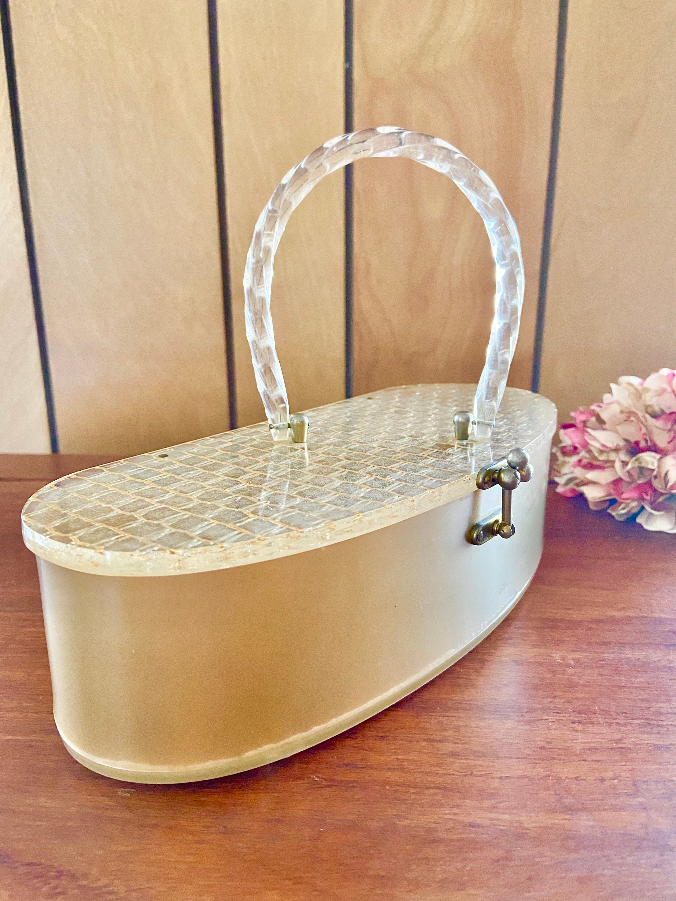 Vintage Florida Handbags Made in Miami Lucite Purse Offset Handle - Etsy