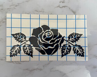 Rose Vinyl Decal | Etsy