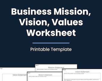 Mission & Vision Crafting Template Company Goals Mission and Vision ...