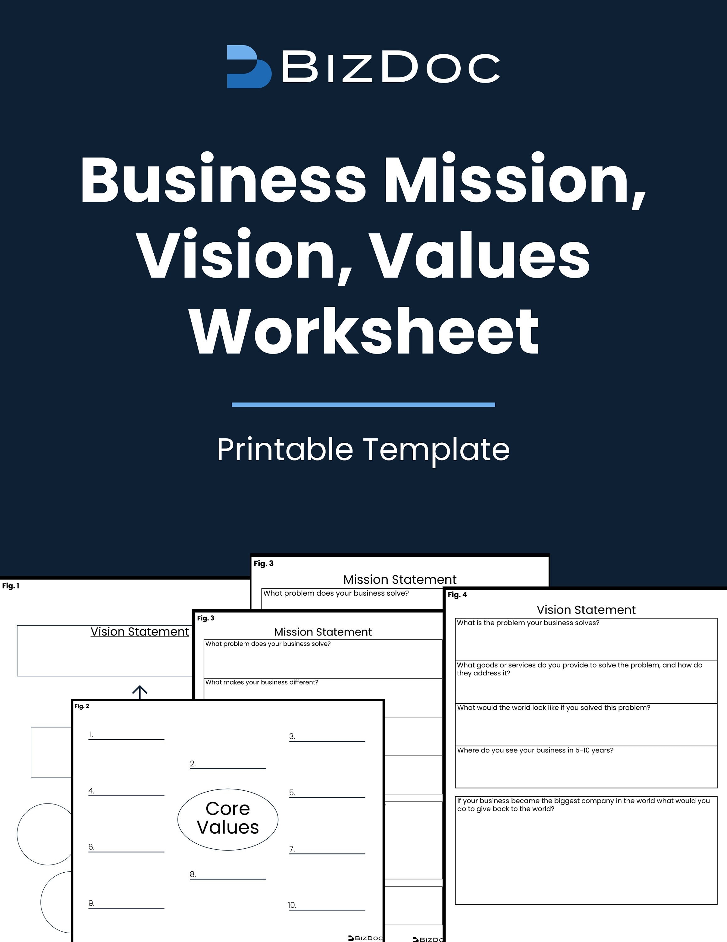Business Mission, Vision, Values Template and Guide - Etsy