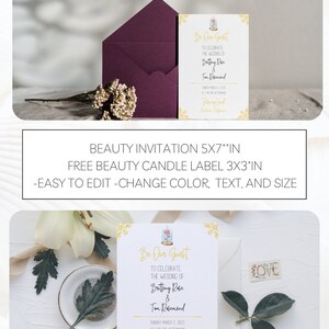 BEAUTY Invitation Wedding Template, DIY Wedding Template, Castle ...