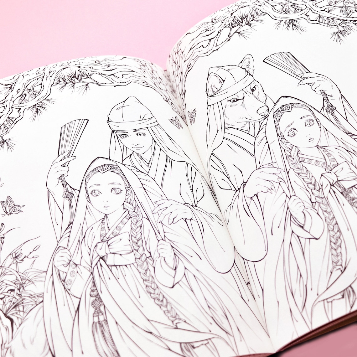 Hanbok Fantasy Coloring Book Korean Book Soo and Carrots - Etsy