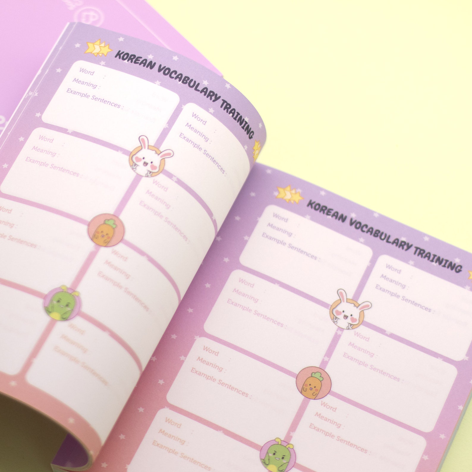 Soo and Carrots My Korean Study Journal Vocabulary Practice - Etsy