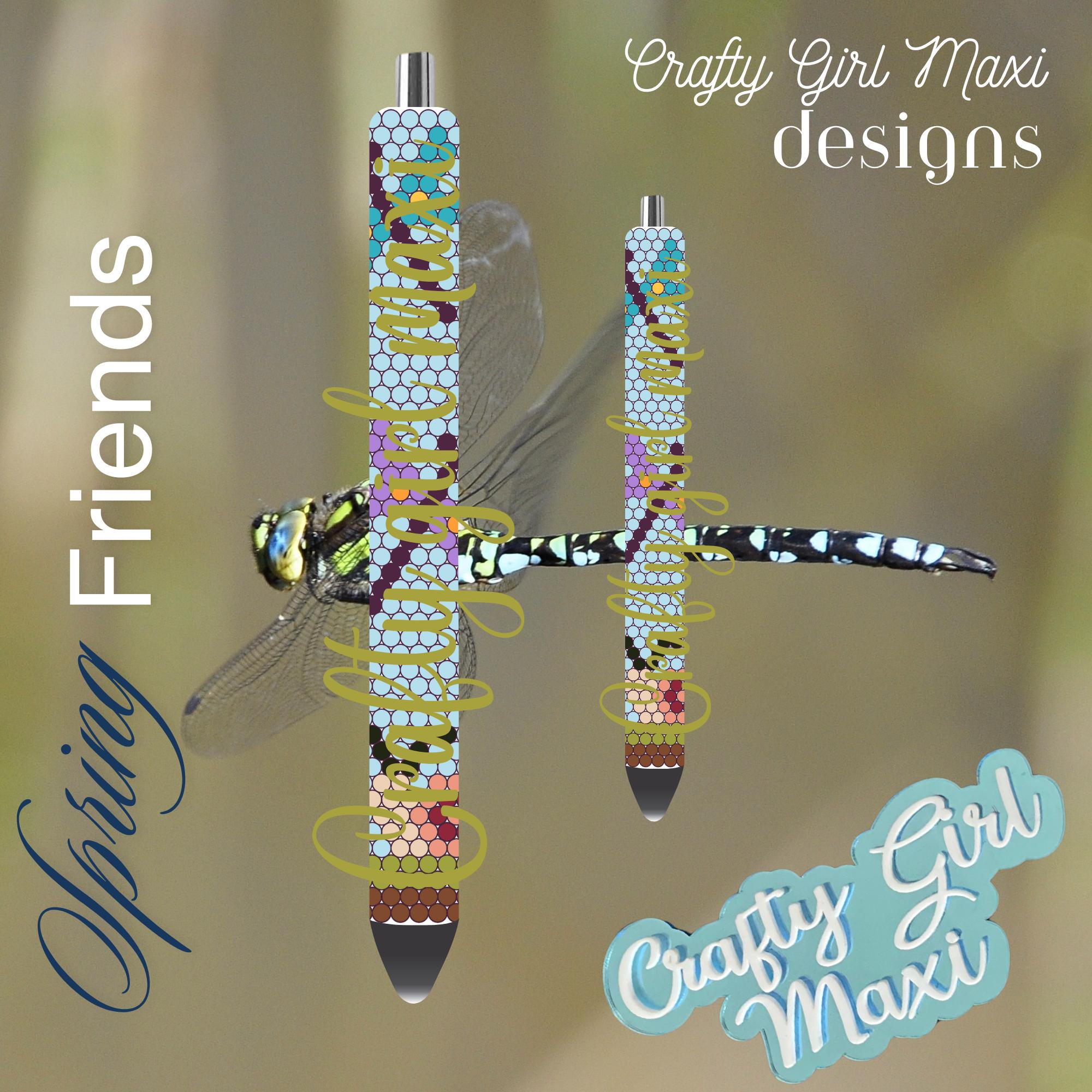 Dragonfly Snail Pen Rhinestone Template: SS10 Honeycomb Design (digital ...