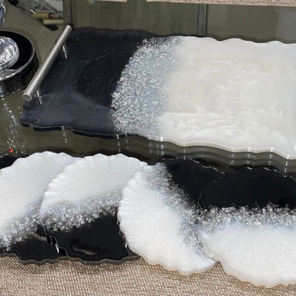 Tray and Coasters - Etsy