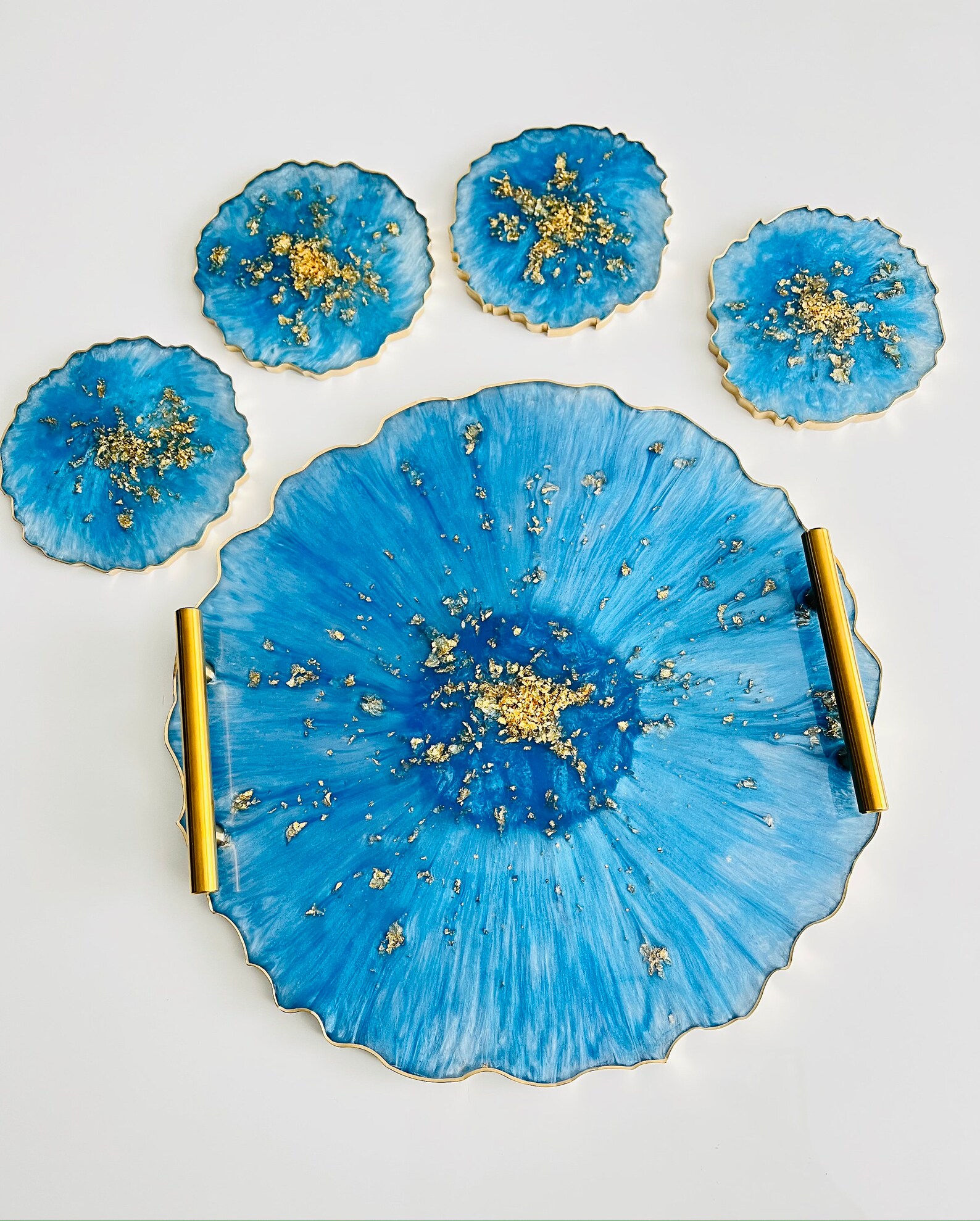 Geode Resin Tray, Decorative Tray, Ottoman Tray, Unique Gift, Serving ...