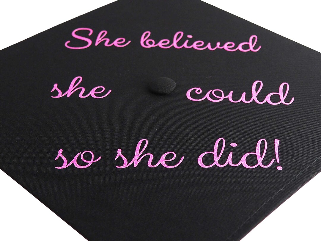 Graduation Cap Shiny Black, Pendant 2025, Custom Text; Graduation Hat ...