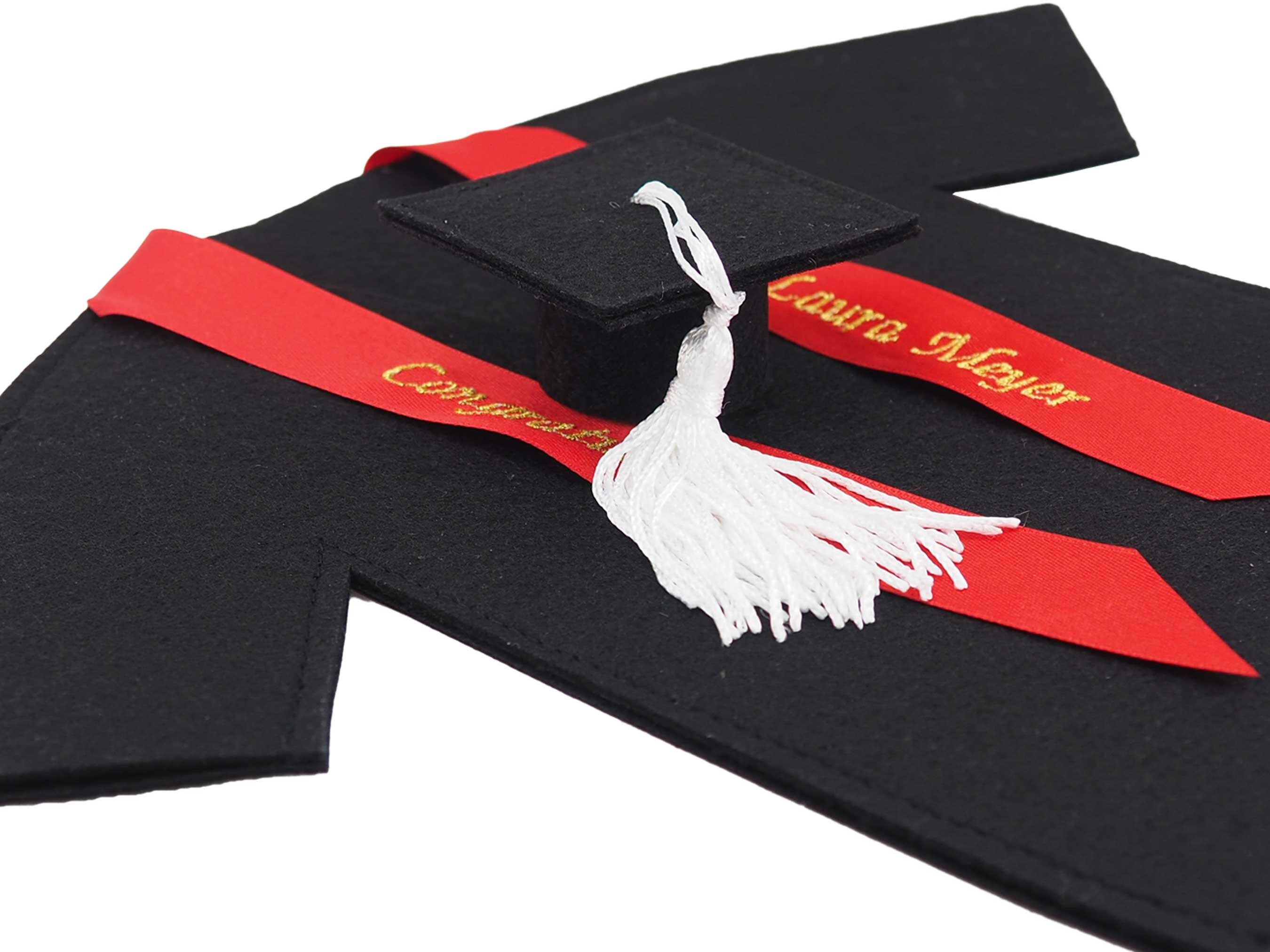 Graduation Gown Embroidery Wine Bottle Cover Graduation Wine - Etsy