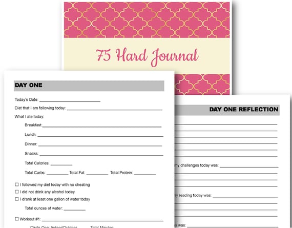 75 Hard Journal Printable Digital Download | Etsy