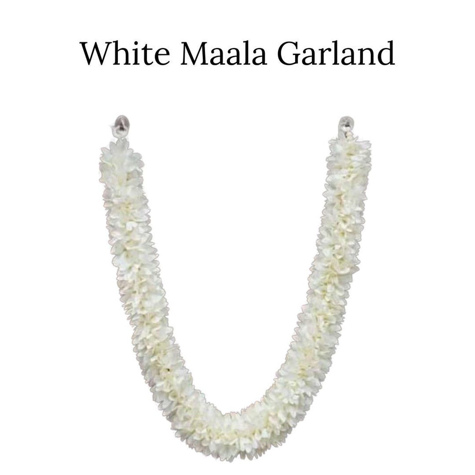 Artificial Indian White Mala/haar/garland, Wedding, Decoration ...