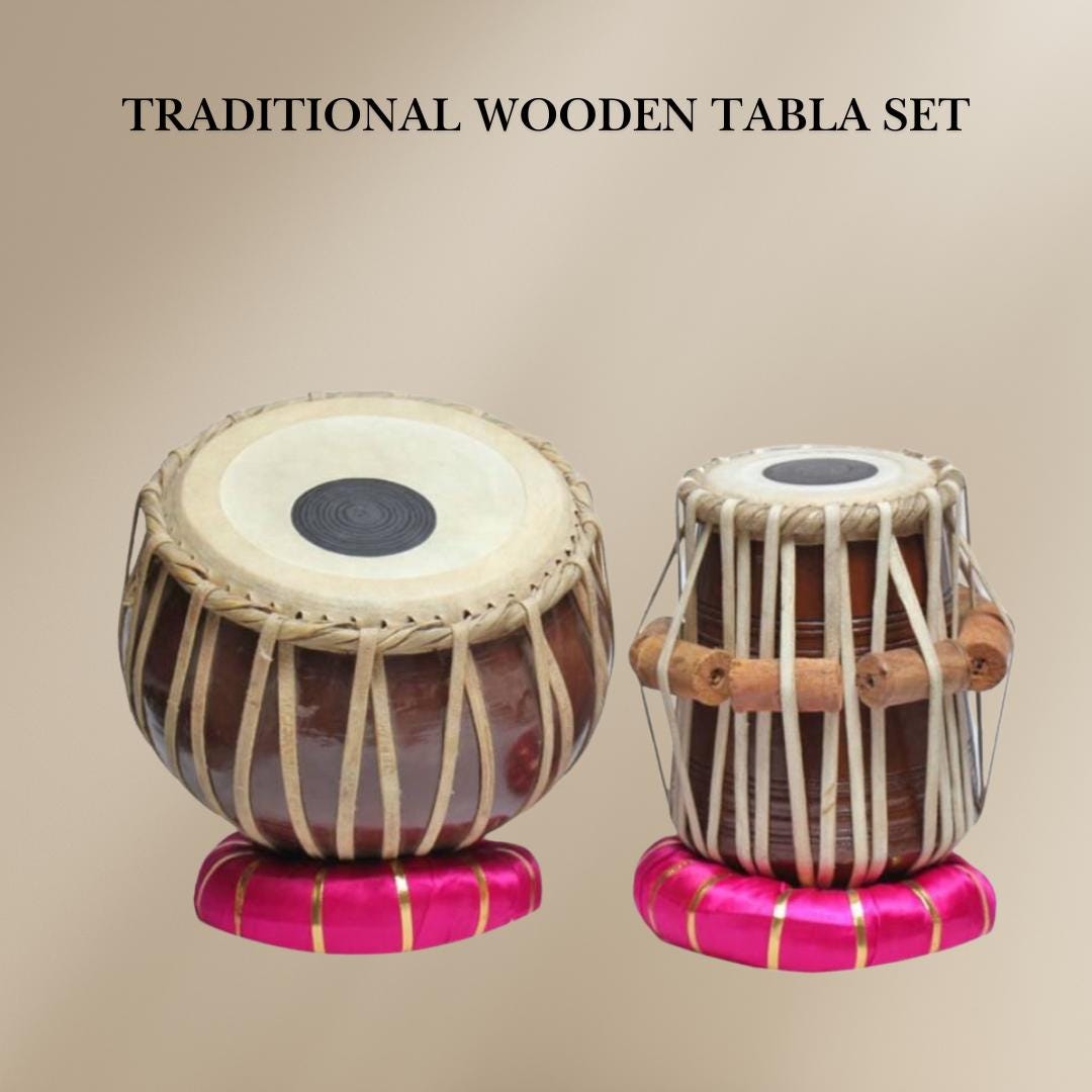 Traditional Wooden Tabla Set | Classical Indian Drum Set for Pooja ...