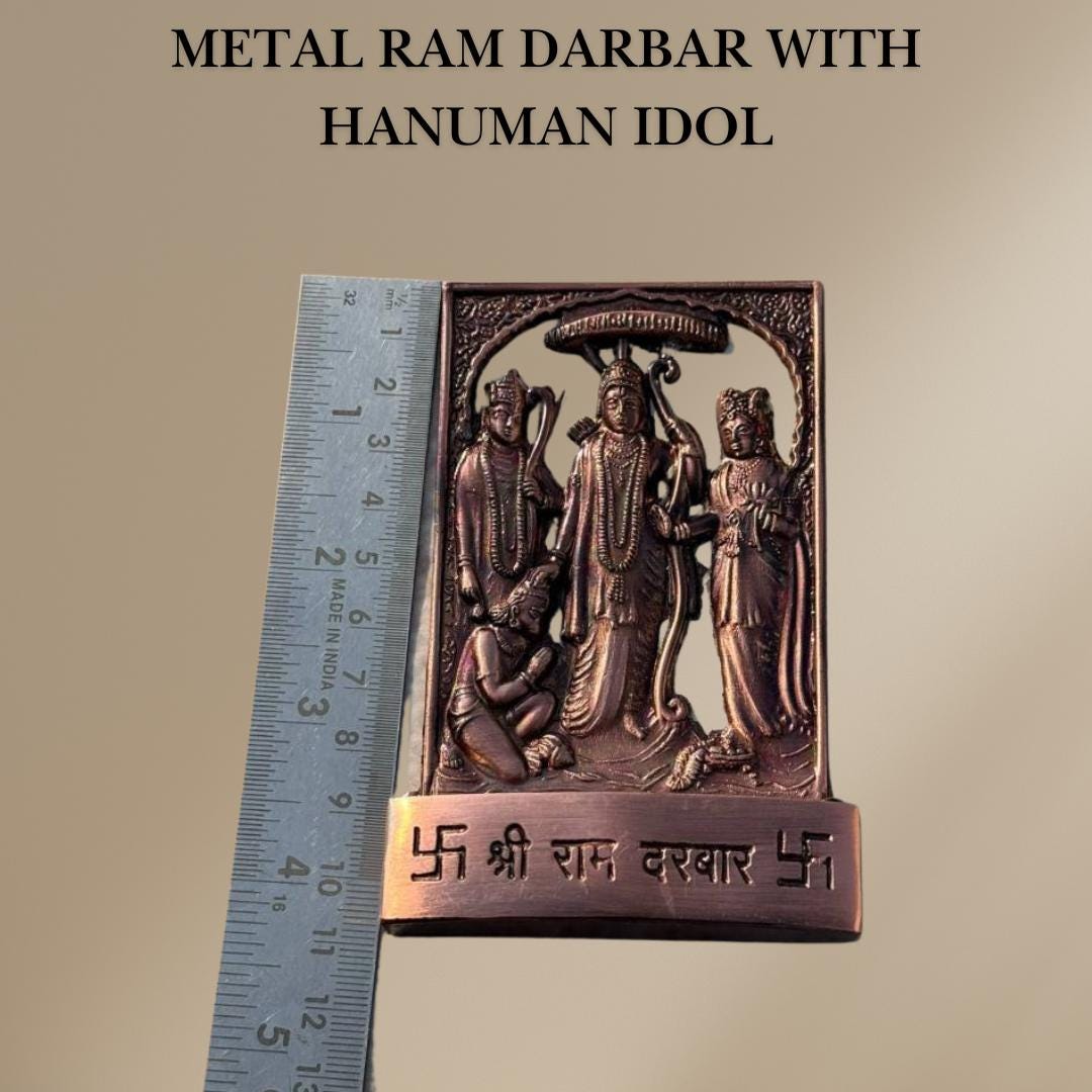 Ram Darbar Idol With Hanuman | Marble or Metal Murti for Pooja Room ...