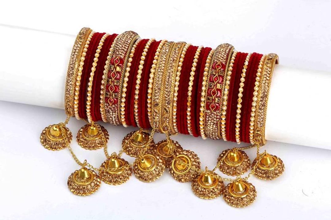 Punjabi Bridal Traditional Chuda Set – Wedding Chooda, Bridal Bangles ...