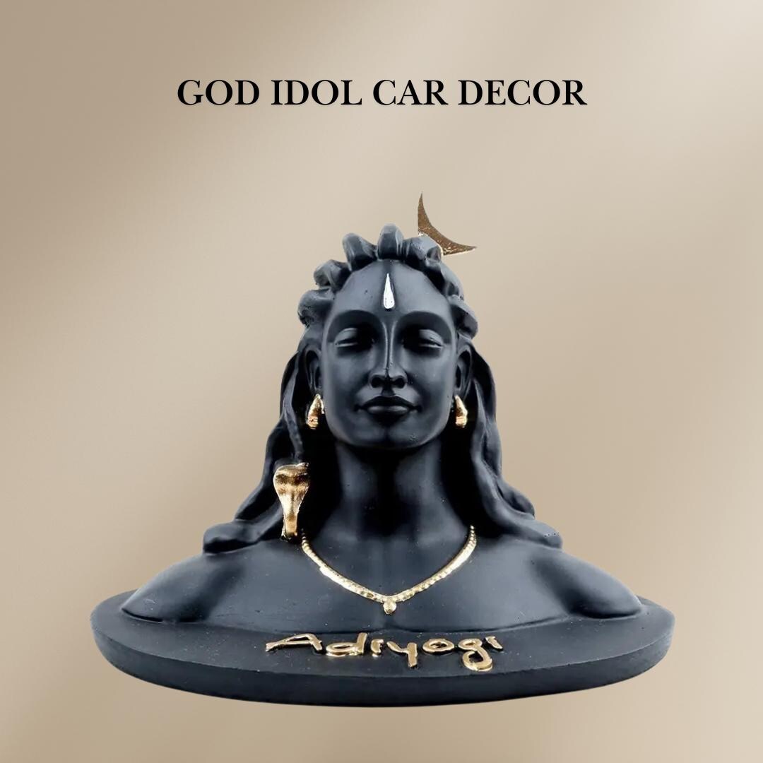 Shiva Idol for Car Dashboard – Miniature Hindu God Statue | Mahadev Car ...